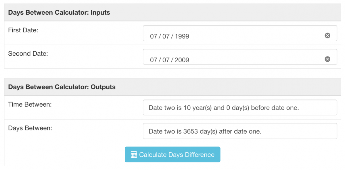Days Between Dates Calculator: What Was the Time Difference?