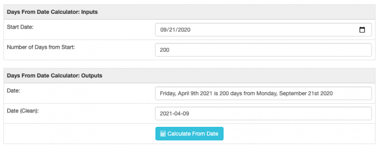 Days From Date Calculator What Is This Many Days From Then 