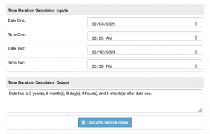 Time Duration Calculator: Years, Months, Days, Hours, and Minutes ...