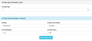 Days Ago Calculator: Discover past dates instantly