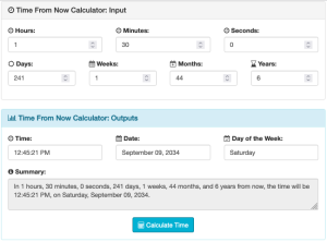Time From Now Calculator: precisely plan for the future