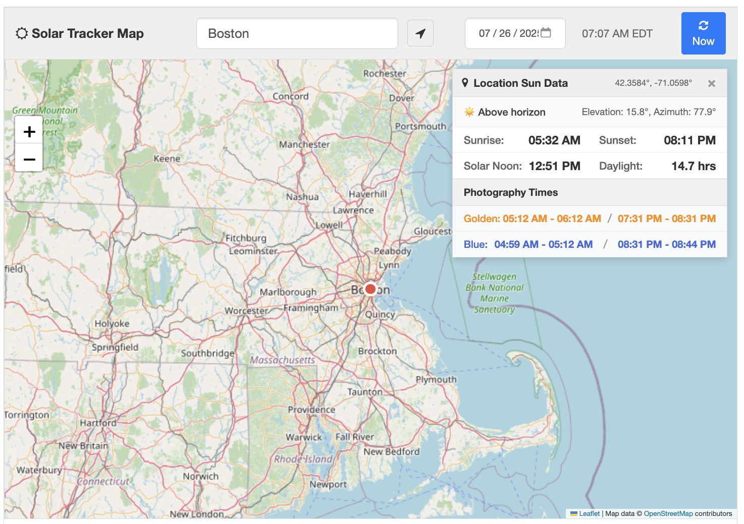 Solar Tracker Map - Real-Time Sun Position & Day/Night Visualization